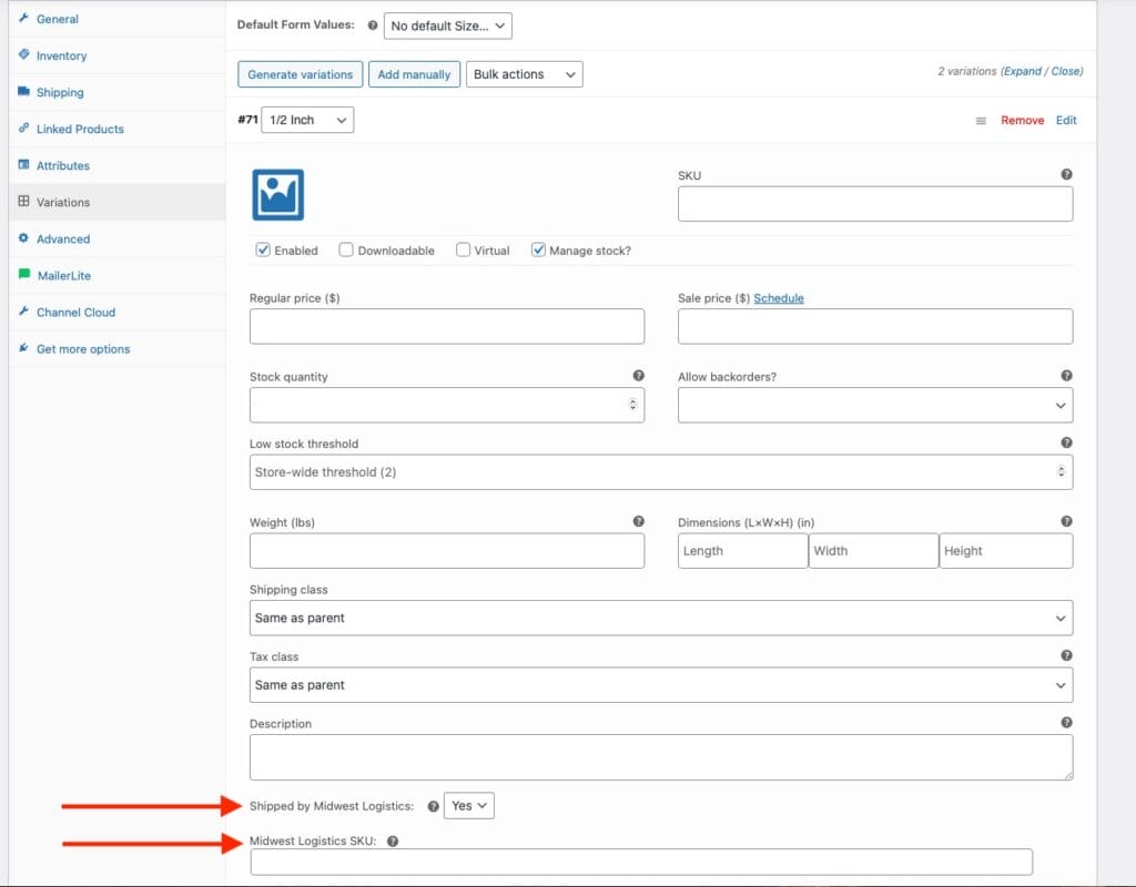 WooCommerce Integration - Midwest Logistics, LLC